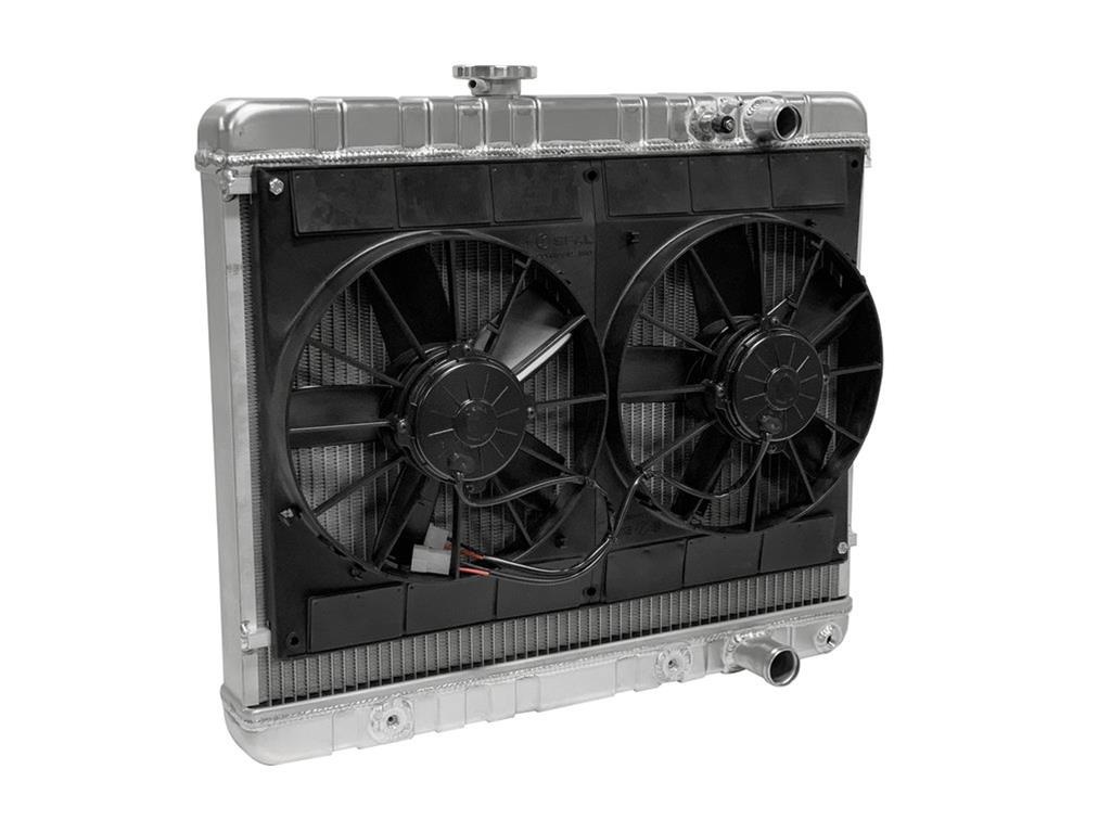 1964-1967 GTO Radiator 17.5" Tall (Auto Trans) with Fans | BRP Hot Rods